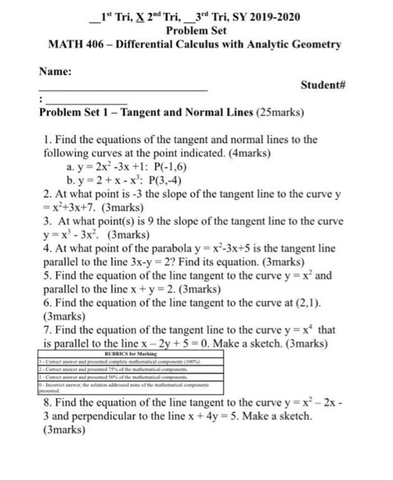 Solved _1" Tri, X 2nd Tri, _3rd Tri, SY 2019-2020 Problem | Chegg.com