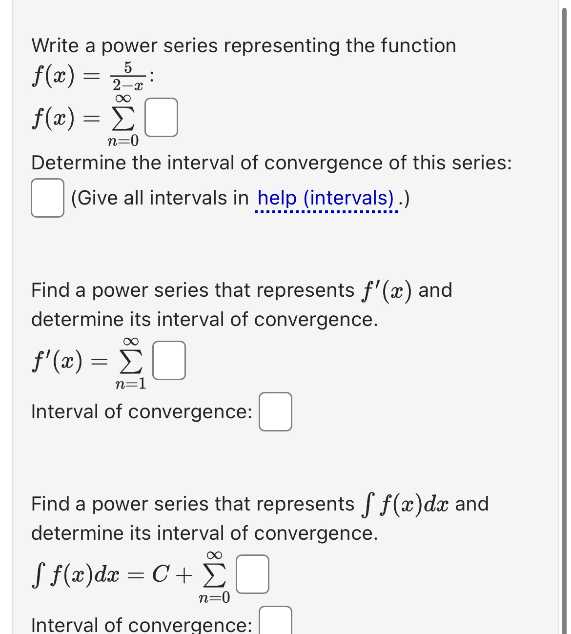 Solved Write a power series representing the | Chegg.com