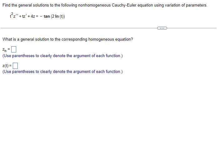 Solved Find the general solutions to the following | Chegg.com