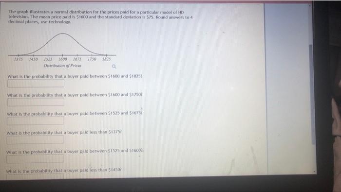 Solved The graph illustrates a normal distribution for the | Chegg.com
