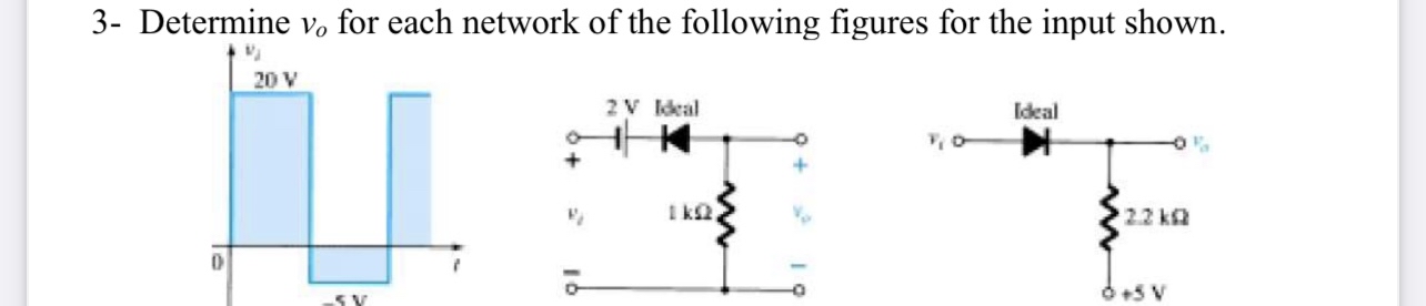 Solved 3- ﻿Determine vo ﻿for each network of the following | Chegg.com