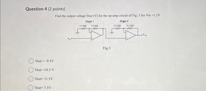 Find the output voltage Vout (V) for the op-amp | Chegg.com Find the output voltage Vout (V) for the op-amp | Chegg.com
