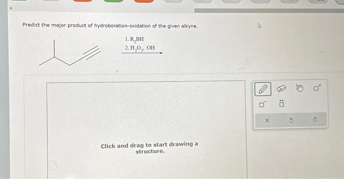 Solved Predict the major product of hydroboration-oxidation | Chegg.com