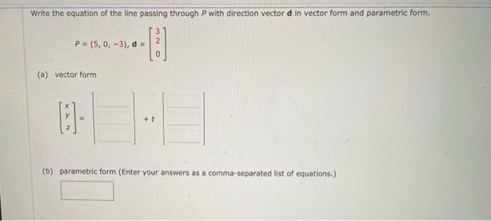 Solved Write The Equation Of The Line Passing Through P With