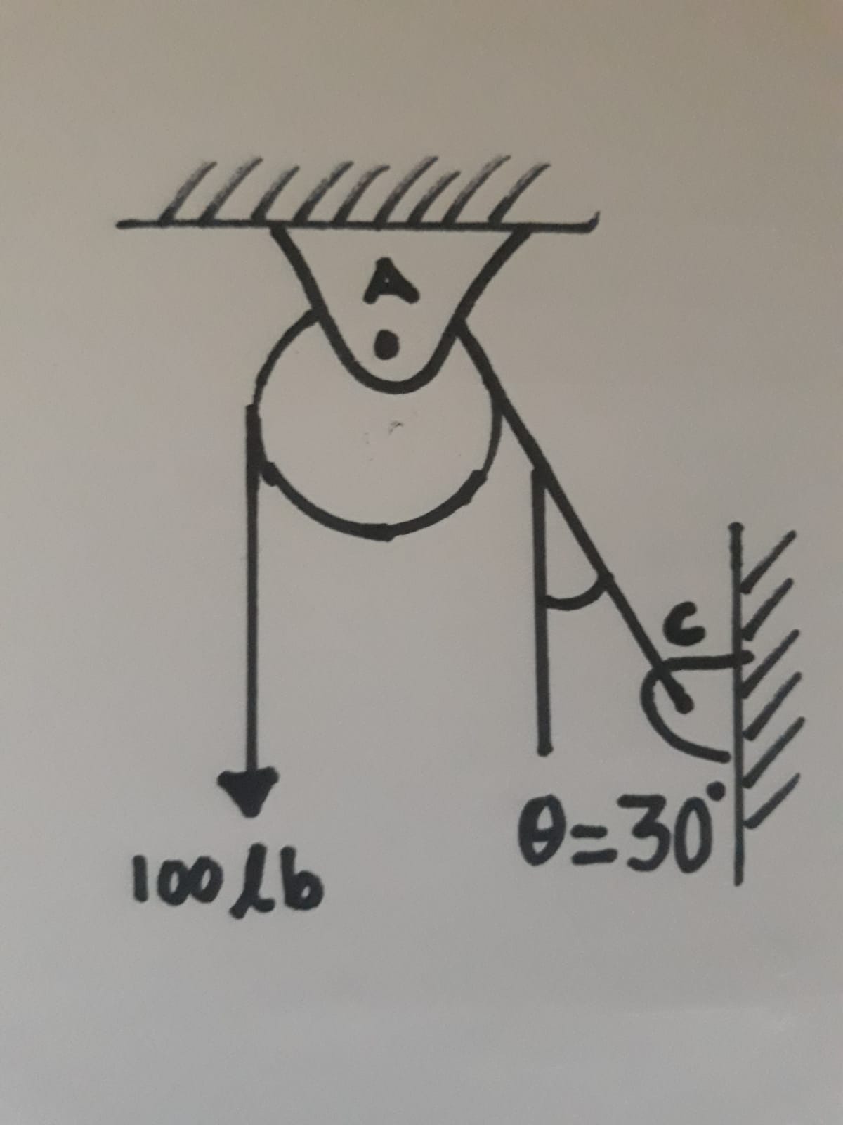 Solved A pulley is shown in the figure. If the loop supports | Chegg.com