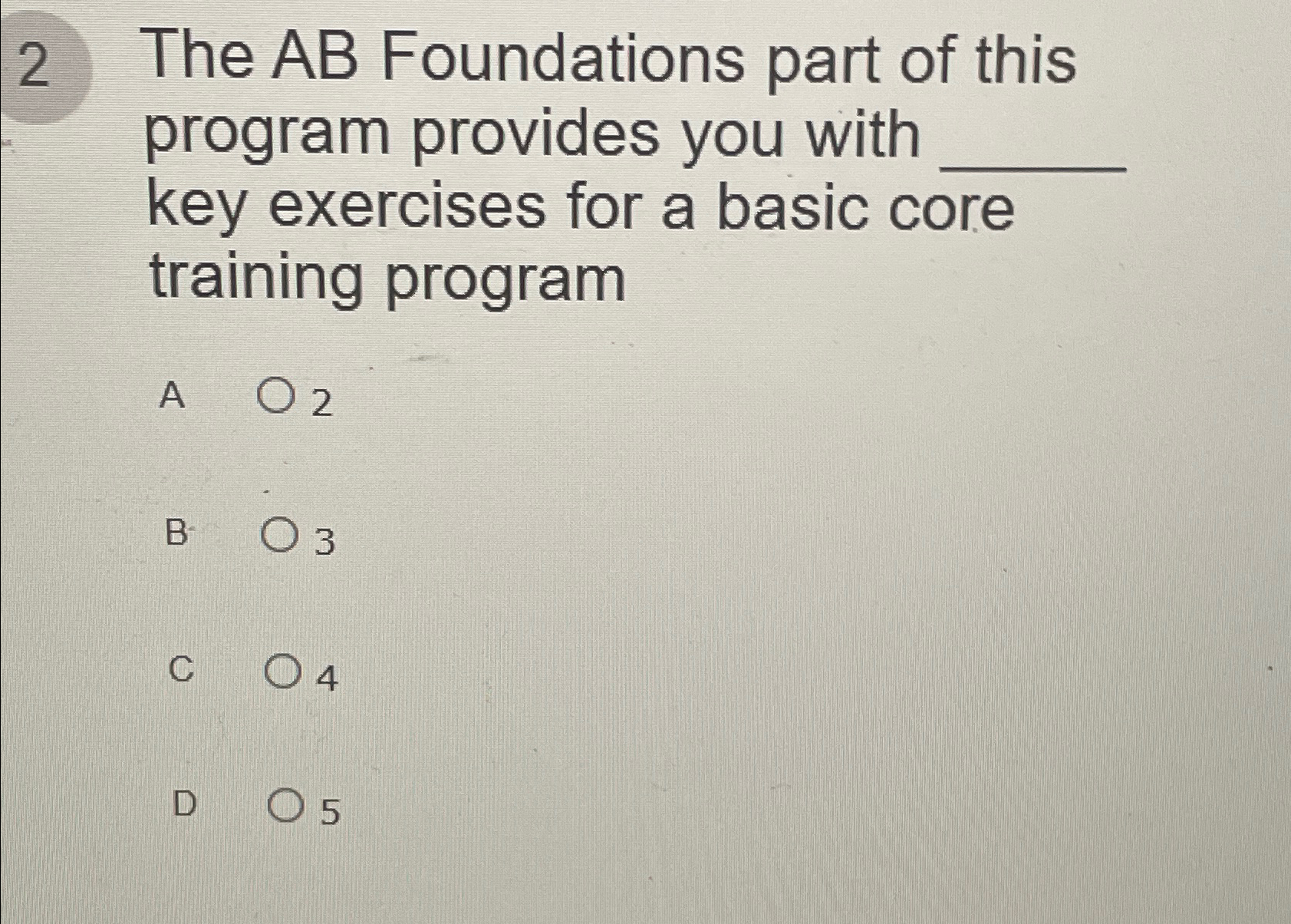 Solved 2 ﻿The AB ﻿Foundations part of this program provides | Chegg.com