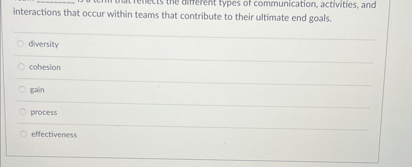 Solved interactions that occur within teams that contribute | Chegg.com