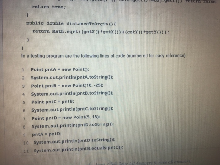 Solved Given is the following code for class Point public | Chegg.com