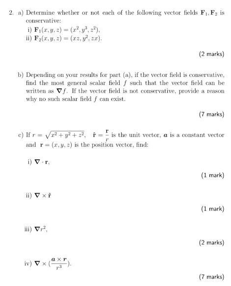 Solved 2. a) Determine whether or not each of the following | Chegg.com