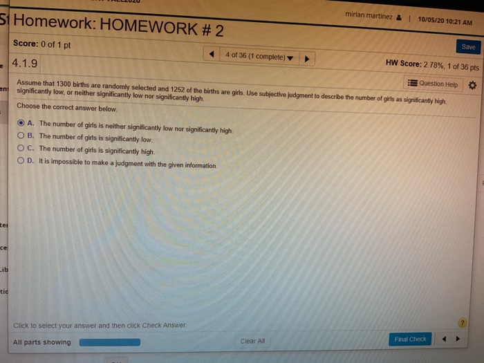 Solved St Homework: HOMEWORK #2 mirian martinez & 1 10/05/20 | Chegg.com Solved St Homework: HOMEWORK #2 mirian martinez & 1 10/05/20 | Chegg.com