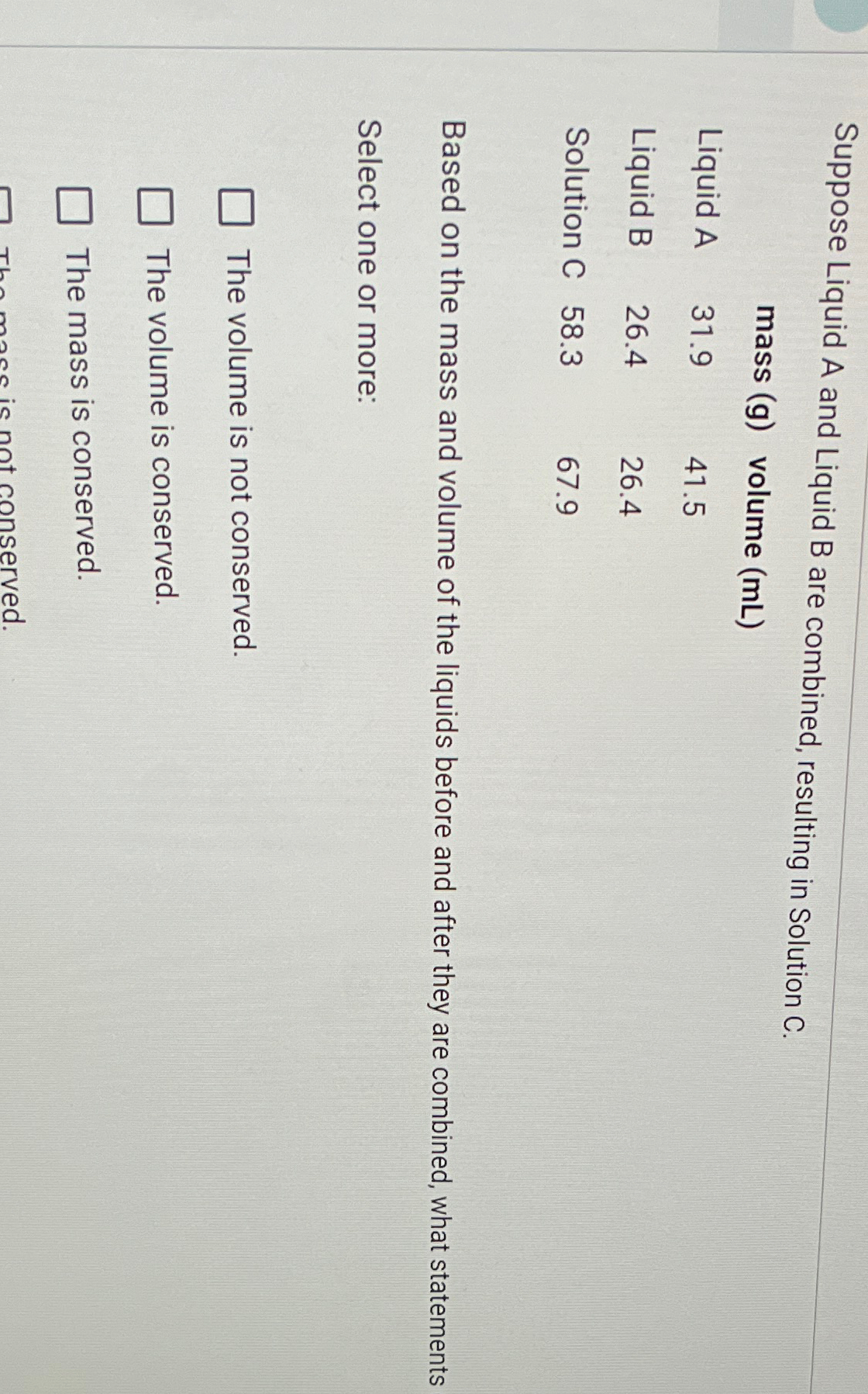 Solved Suppose Liquid A and Liquid B are combined, resulting | Chegg.com