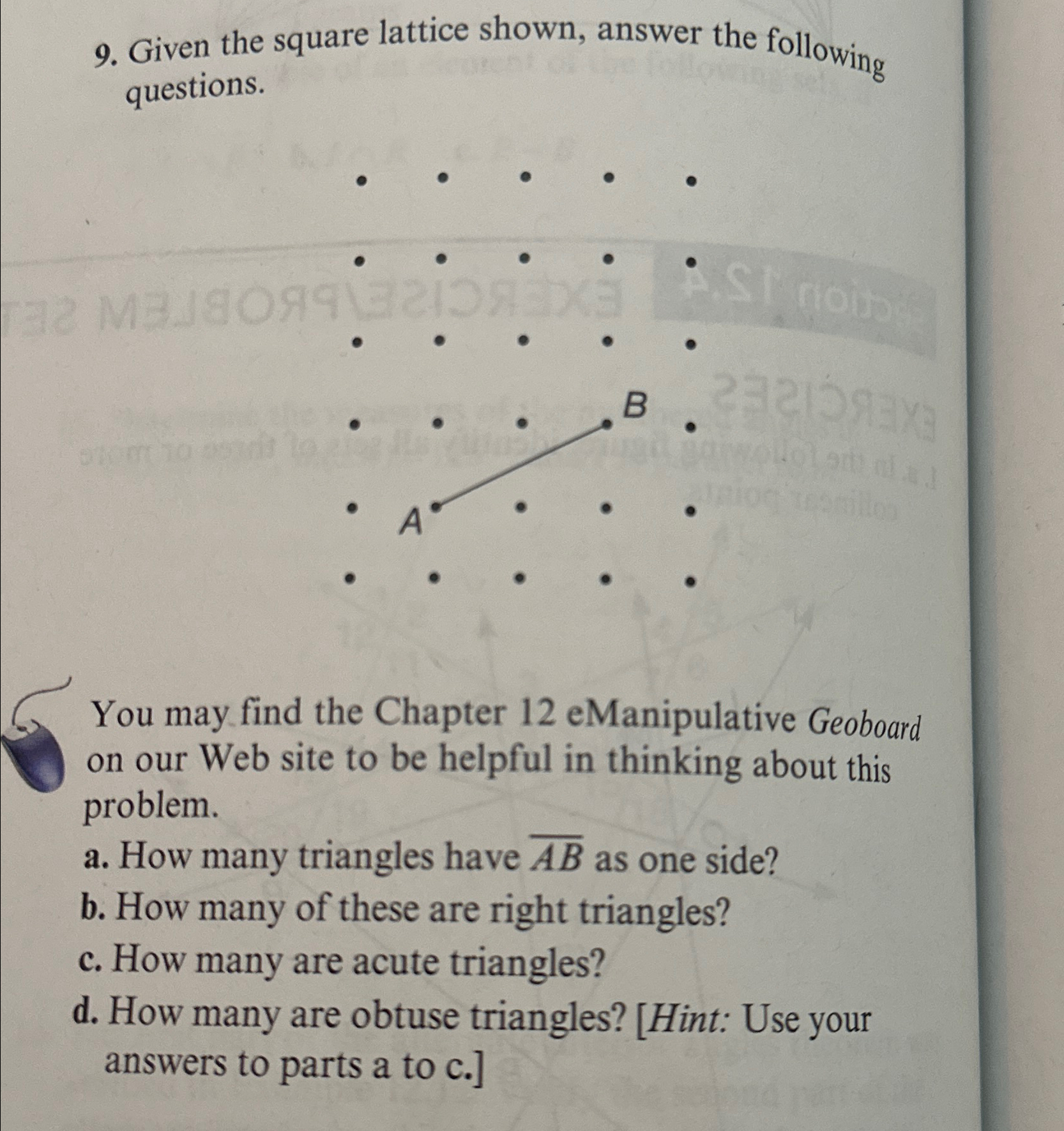 Solved Given the square lattice shown, answer the following | Chegg.com