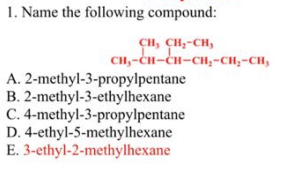 Solved Name the following | Chegg.com