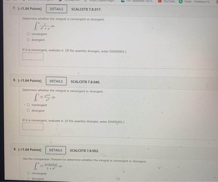 Solved Answer the 3 question. Thanks | Chegg.com