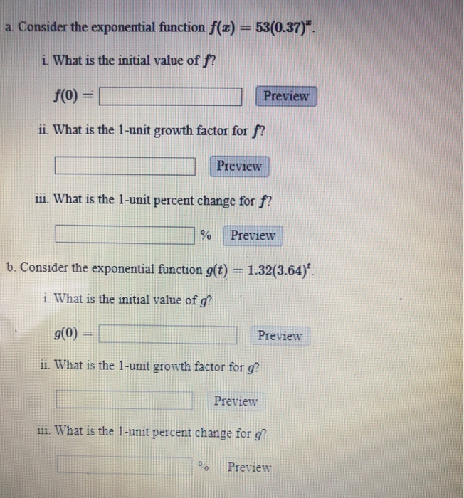 Solved The plot below shows the graph of an exponential | Chegg.com