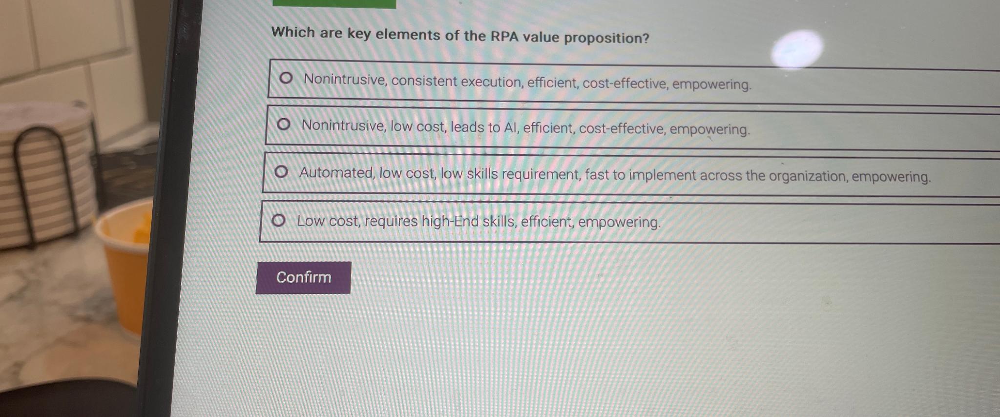 Solved Which are key elements of the RPA value | Chegg.com