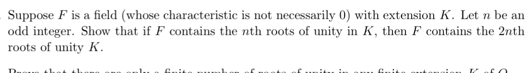 Suppose F ﻿is a field (whose characteristic is not | Chegg.com