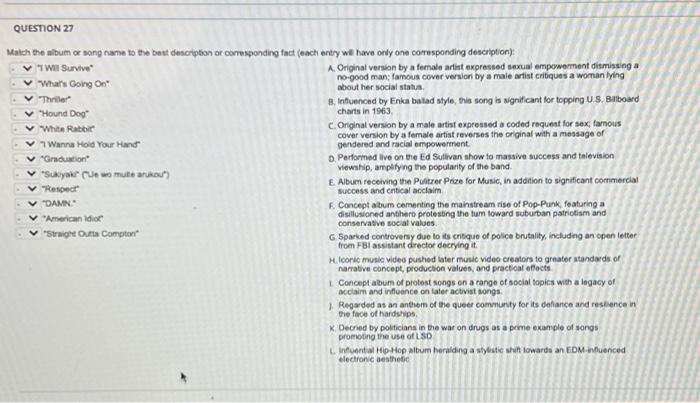 Match the mibum or sang name to the beit description | Chegg.com
