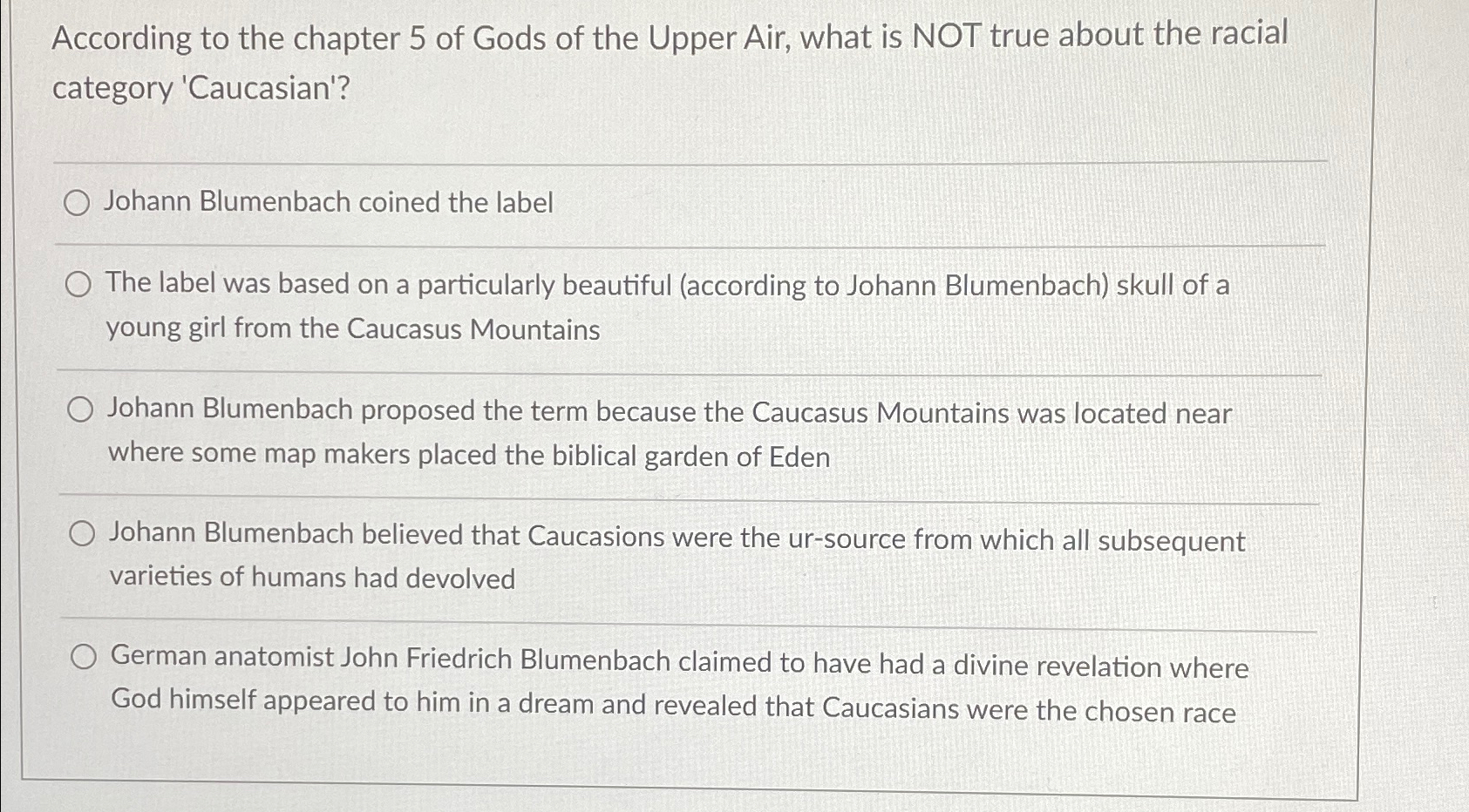 Solved According to the chapter 5 ﻿of Gods of the Upper Air, | Chegg.com