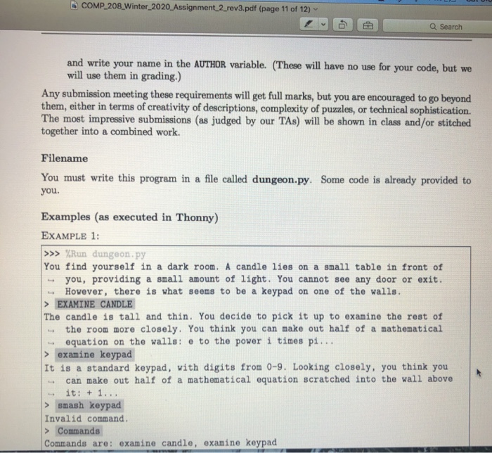 Solved COMP 208 Winter 2020 Assignment_2_rev3.pdf (page 10 | Chegg.com
