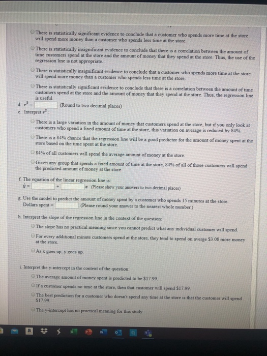 Solved A grocery store manager did a study to look at the | Chegg.com
