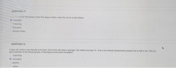 Solved - is the final phuae of the firmt istage of labce | Chegg.com