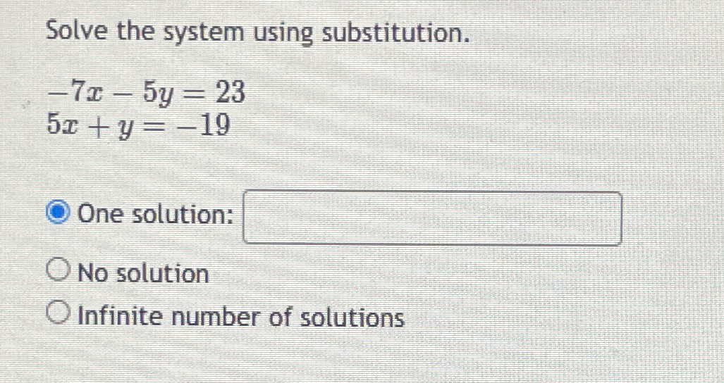 Solved Solve the system using | Chegg.com