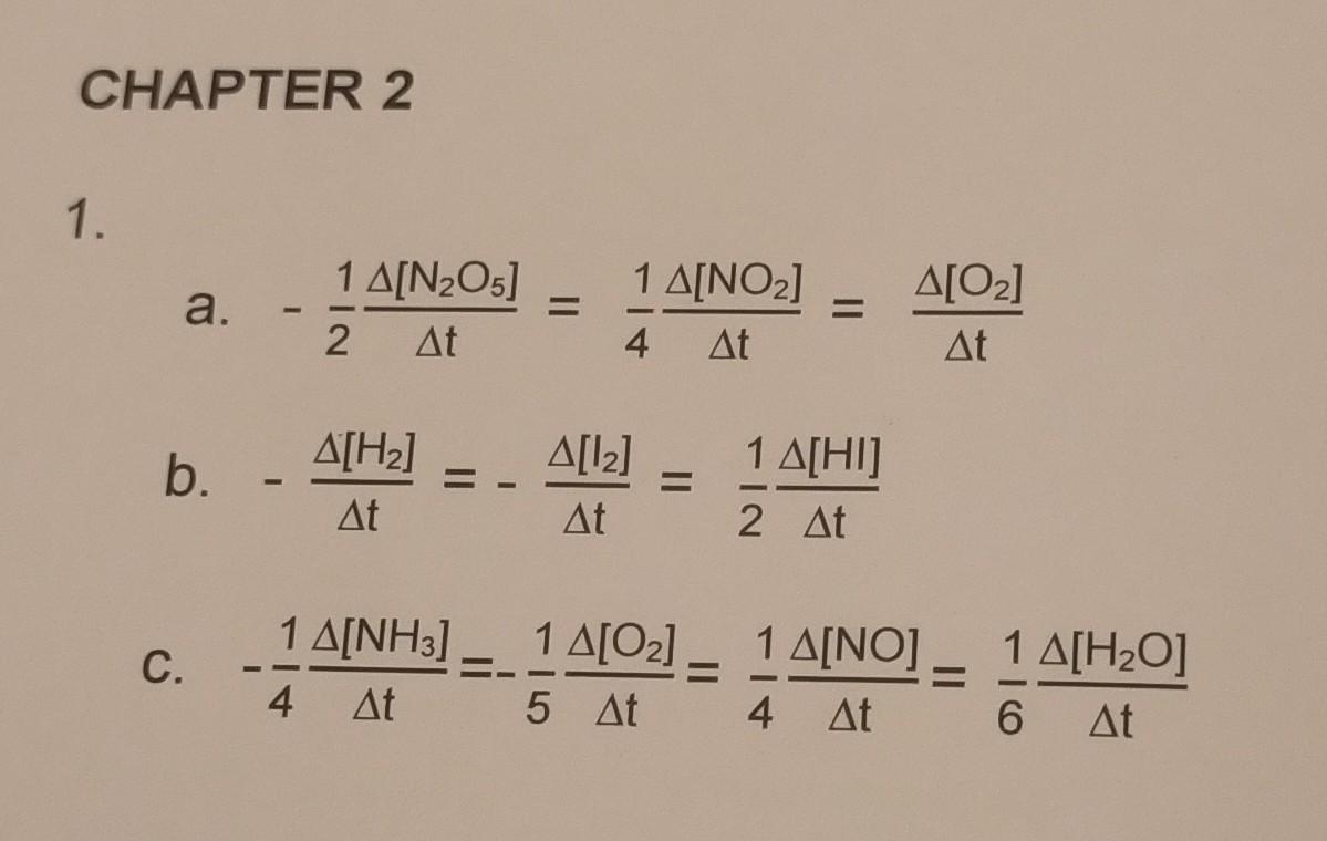 Solved Write the reaction rate expression for each of the | Chegg.com