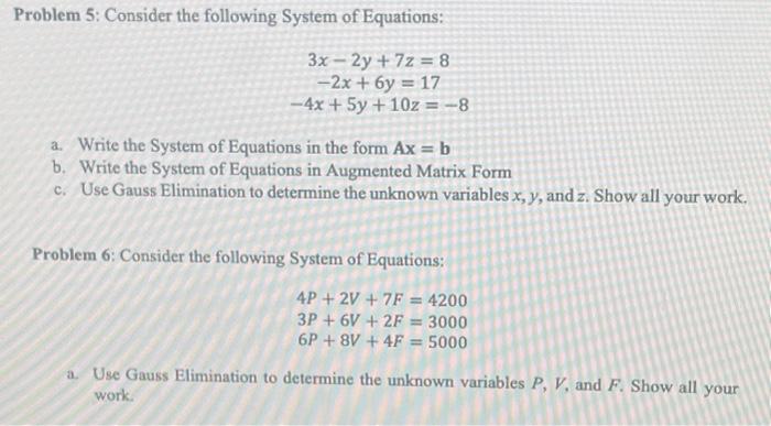 Solved Problem 5 Consider The Following System Of