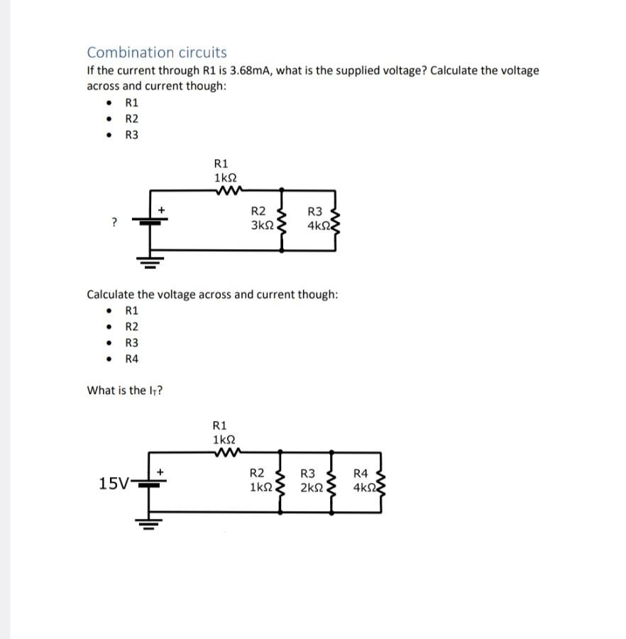 Solved Series Circuits Calculate the voltage drop across the | Chegg.com