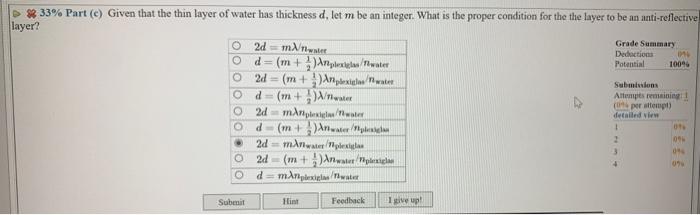 Solved (13\%) Problem 4: When light passes through | Chegg.com