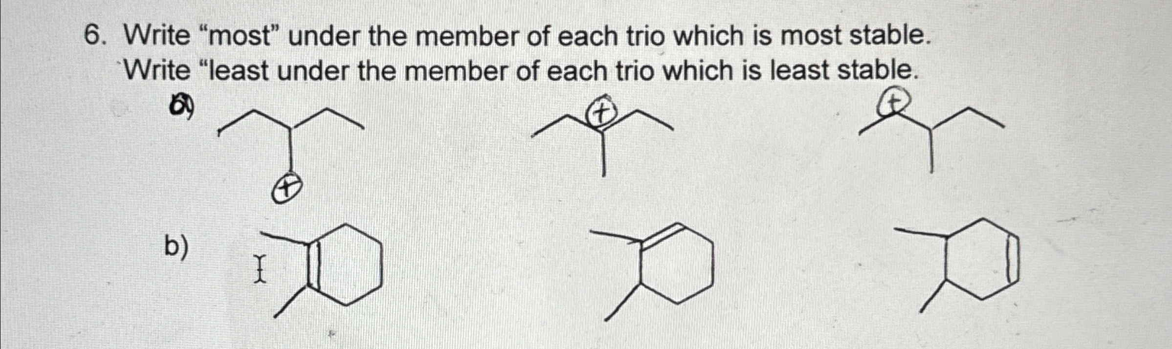 Solved Write "most" under the member of each trio which is | Chegg.com