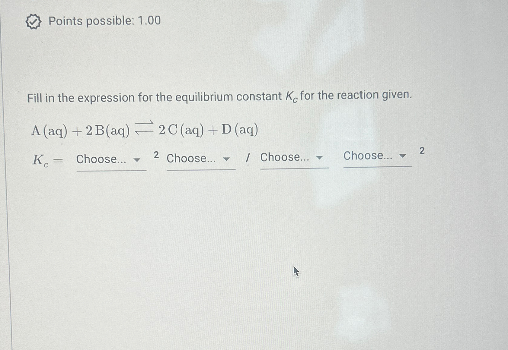 Solved Points possible: 1.00Fill in the expression for the | Chegg.com