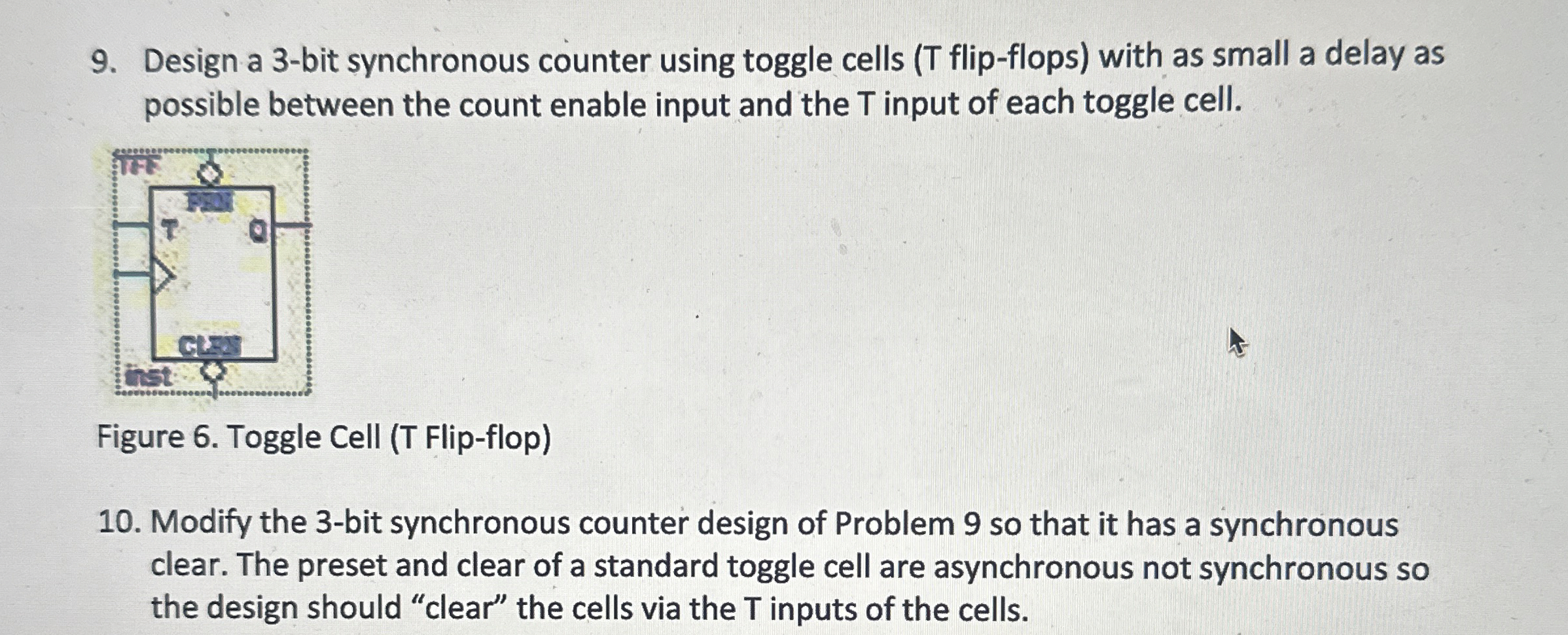 Solved Please answer number 10! ﻿Design a 3-bit synchronous | Chegg.com