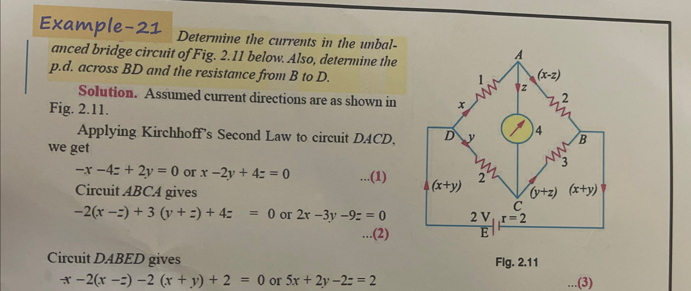 Solved Example-21 ﻿Determine the currents in the unbalanced | Chegg.com