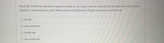 Solved Recently. Toafik has started to squint in order to | Chegg.com