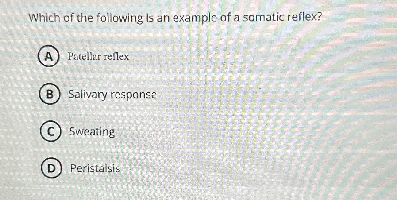 Solved Which of the following is an example of a somatic | Chegg.com