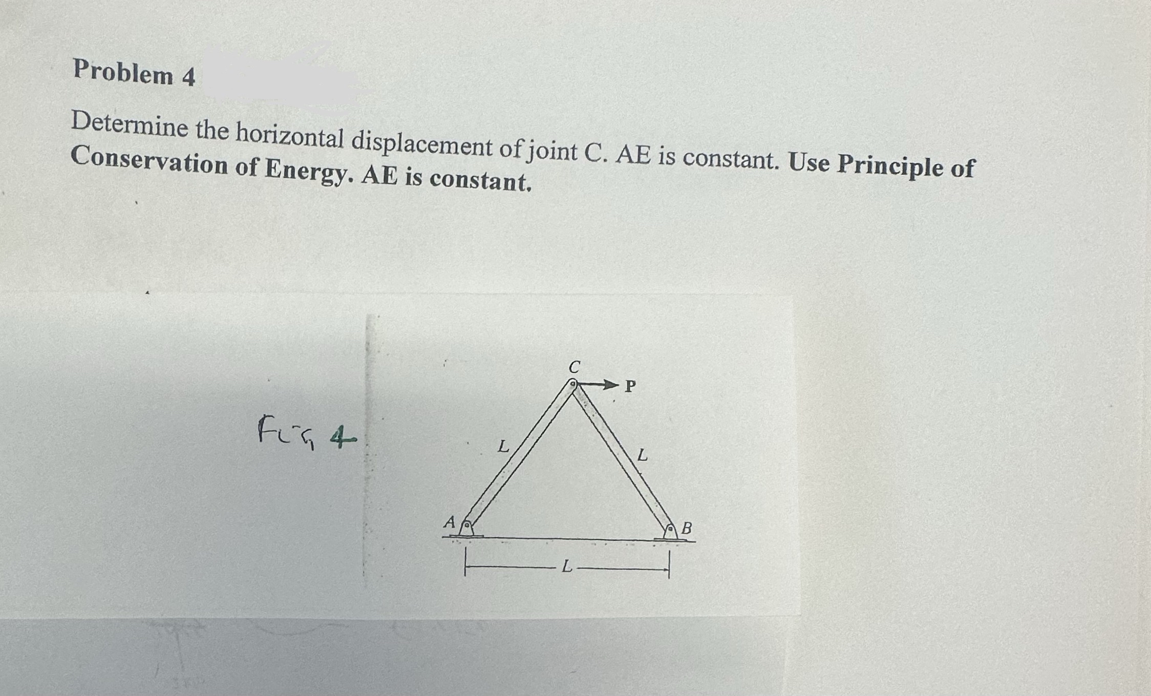 Solved Problem 4Determine the horizontal displacement of | Chegg.com