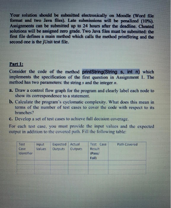 Your solution should be submitted electronically on | Chegg.com