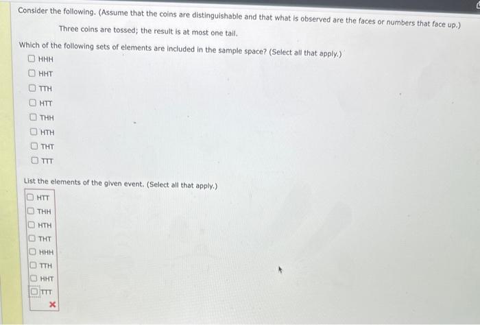 Solved Consider the following. (Assume that the coins are | Chegg.com