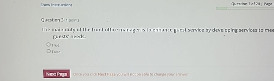 Solved Show instructionsQuestion 3 ﻿of 20 | ﻿PageQuestion | Chegg.com