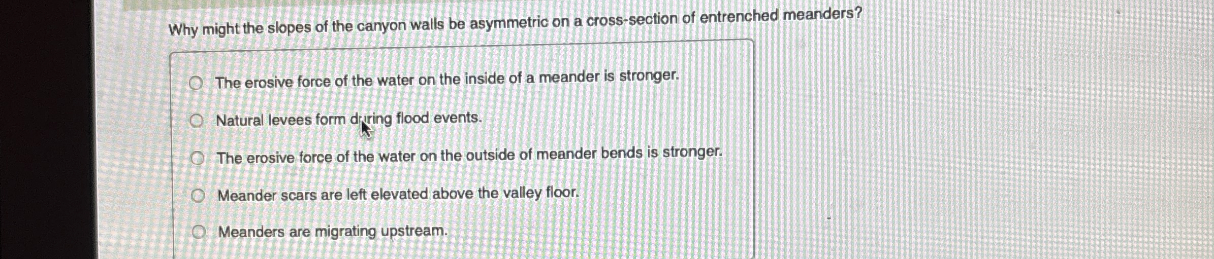 Solved Why might the slopes of the canyon walls be | Chegg.com