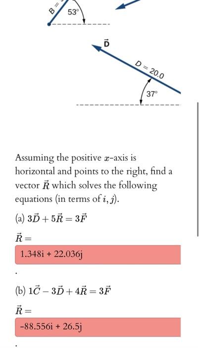 Solved Assuming the positive x-axis is horizontal and points | Chegg.com