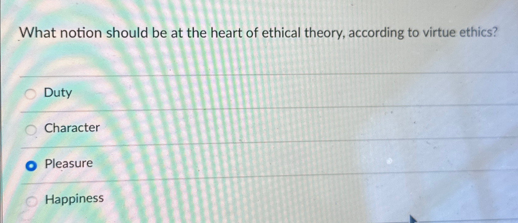 Solved What notion should be at the heart of ethical theory, | Chegg.com