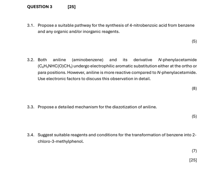 Solved QUESTION 3[25]3.1. ﻿Propose a suitable pathway for | Chegg.com