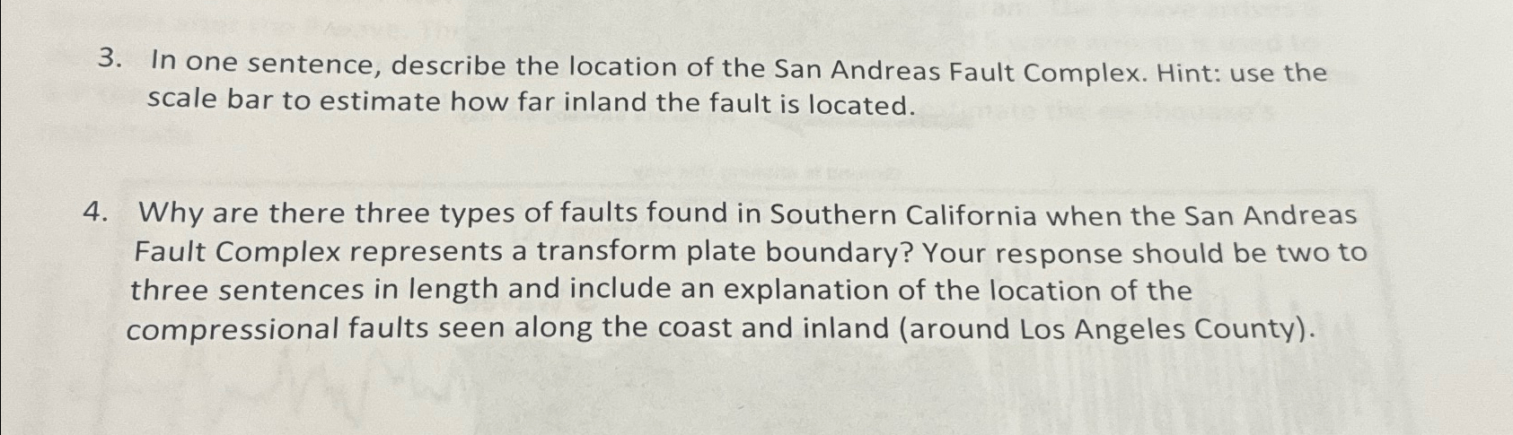 Solved In one sentence, describe the location of the San | Chegg.com