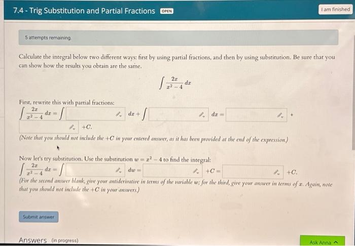Solved Calculate the integral below two different ways: | Chegg.com