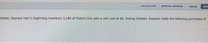 Solved Problem 6-2A (Part Level Submission) Express | Chegg.com