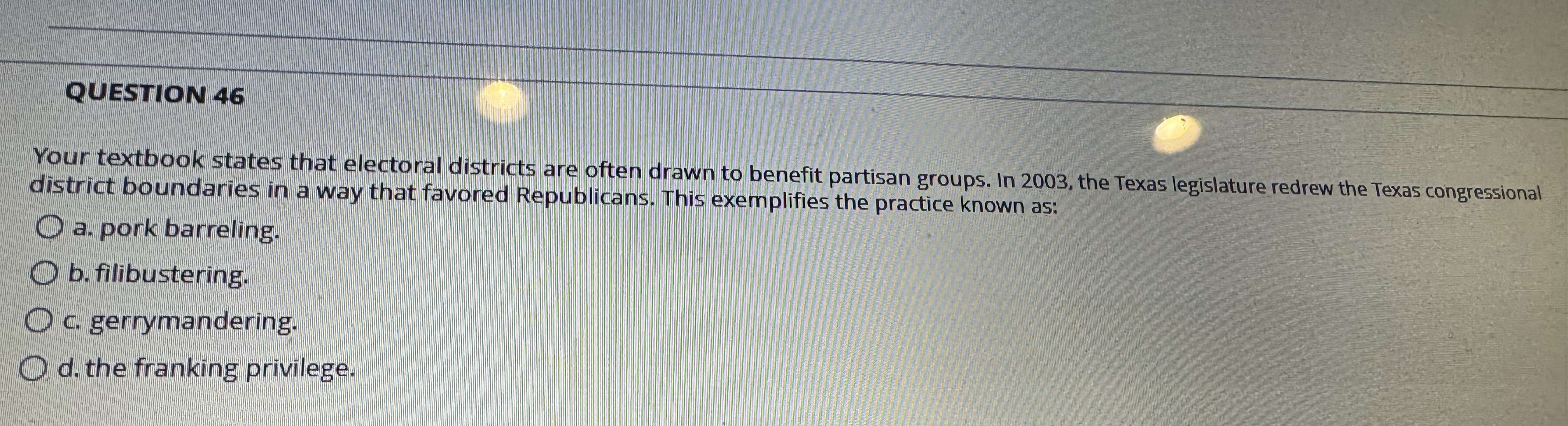 Solved Your textbook states that electoral districts are | Chegg.com