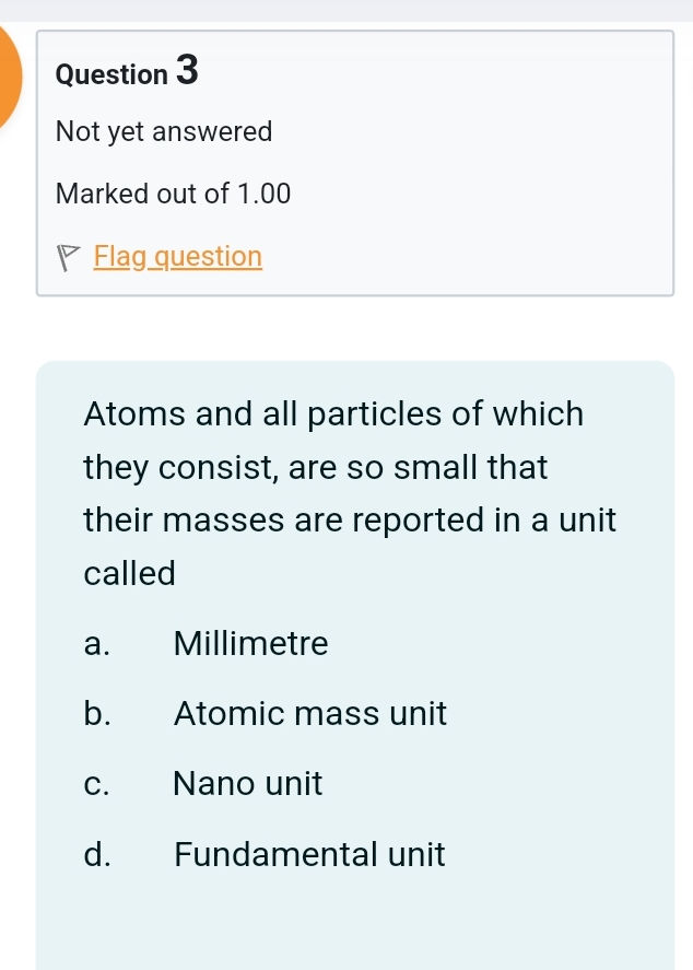Solved Question 3Not yet answeredMarked out of | Chegg.com